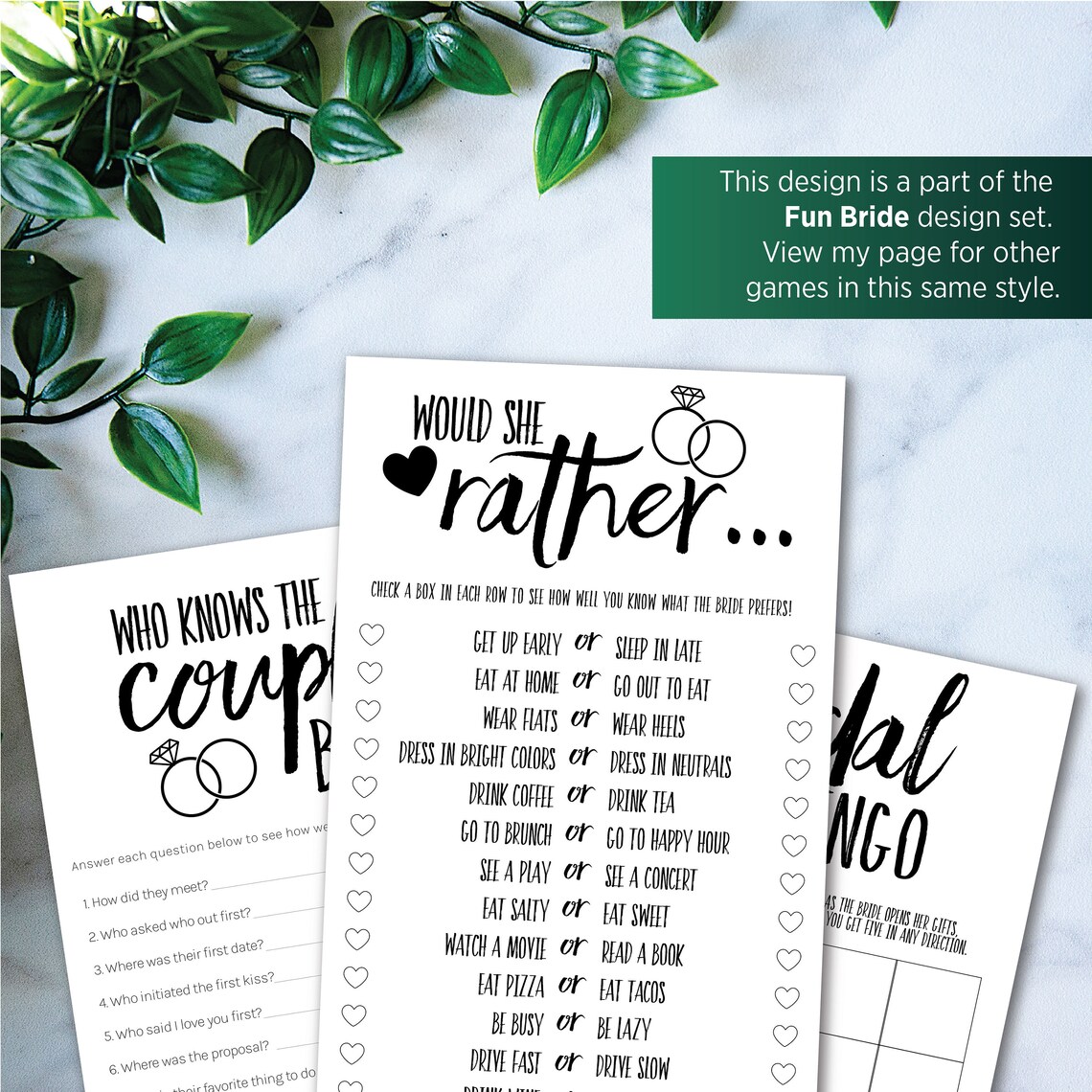 Put A Ring on It, Bridal Shower Game, Ring Wedding Shower Game, Steal ...