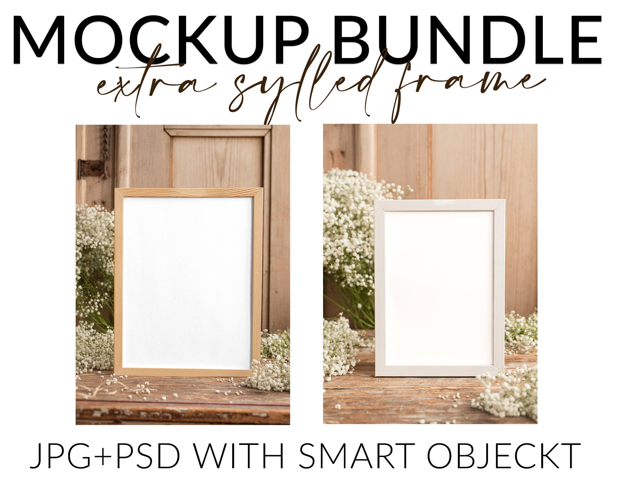 Bundle Mockup Boho Stationary Mockup Rustic Menu Wedding | Etsy