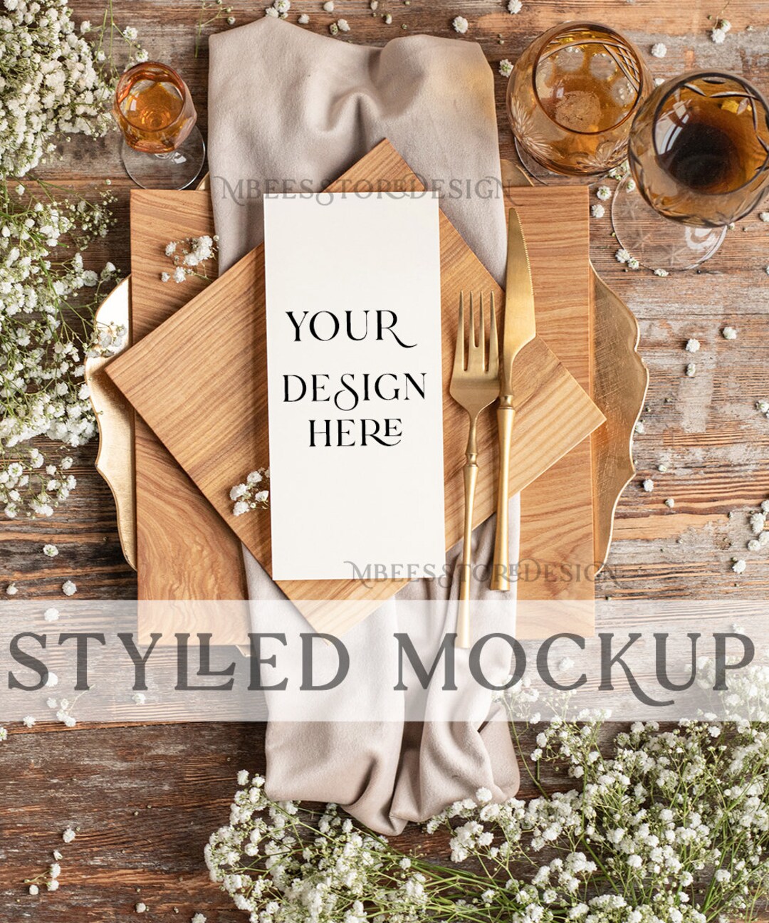 Mockup Boho Menu Card Mockup Rustic Menu Card Menu Cards - Etsy
