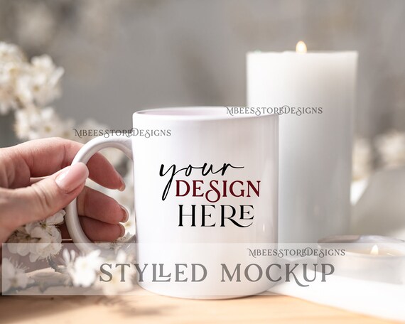 Blank 15 Oz Mug Mockup Cozy Blank Cup Mock White Coffee Mug - Etsy