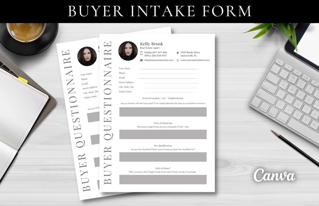 Buyer Intake Form Buyer Questionnaire Canva Editable Edit in Canva ...