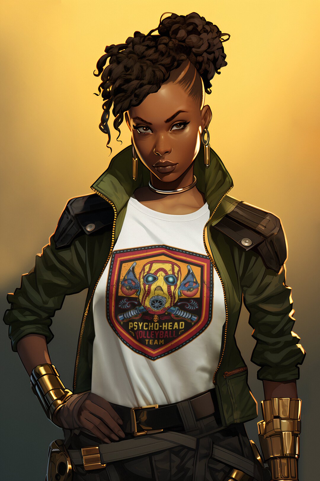 Psycho-head Volleyball Team Tee, Borderlands, Gamer Tee, Borderlands ...