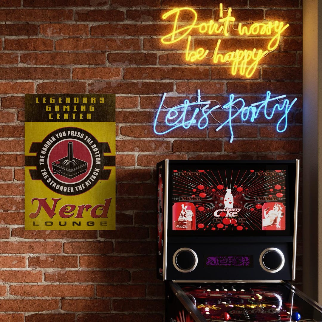 Nerd Lounge Poster, Pop Culture, Gamer Gift, Gift for Gamer, Gamer ...