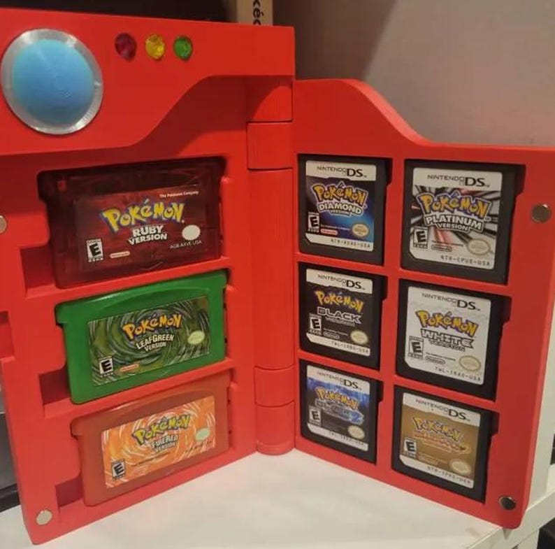 Pokedex GBA + DS 3DS Game Cartridge Case - Storage Display - Nintendo ...