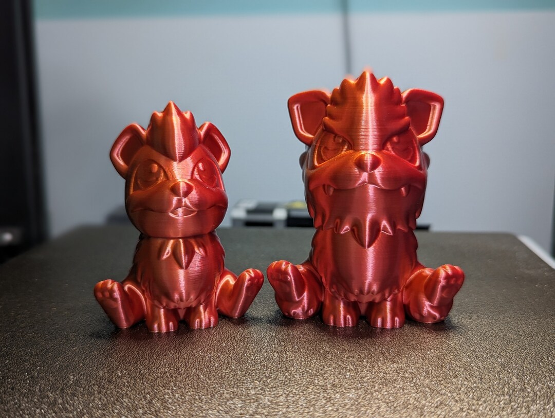 Chibi Growlithe and Arcanine 3D Printed Pokemon Display Models - Etsy
