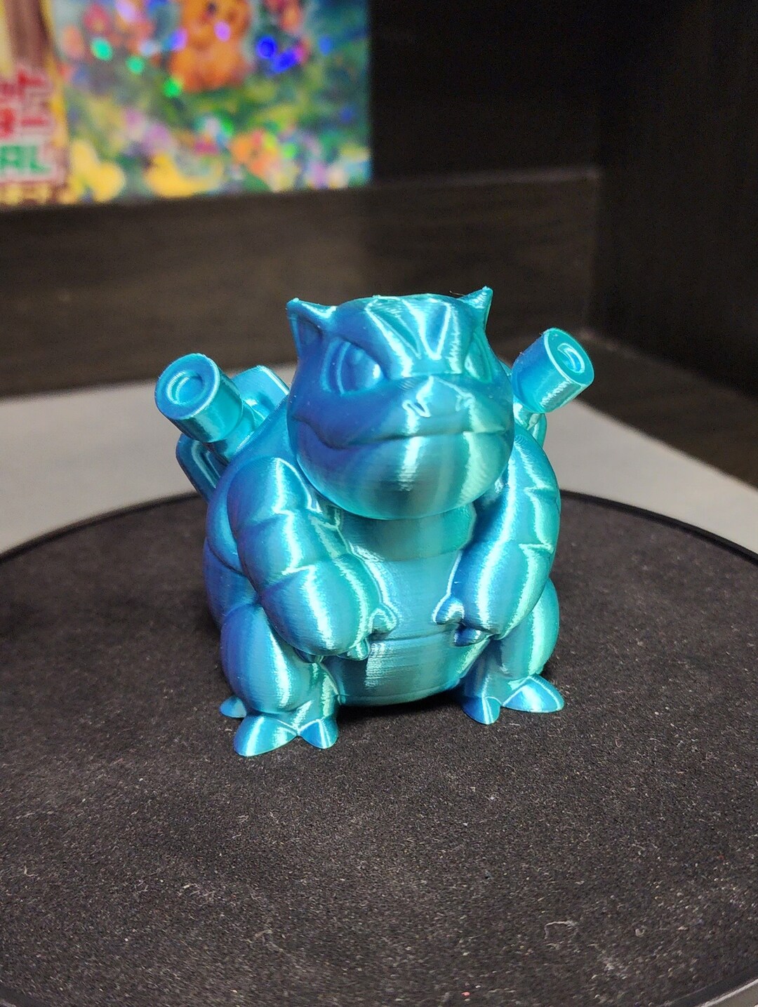 Blastoise Pokémon Model Dual Colour Silk Blue Green Colour Shift Cake ...