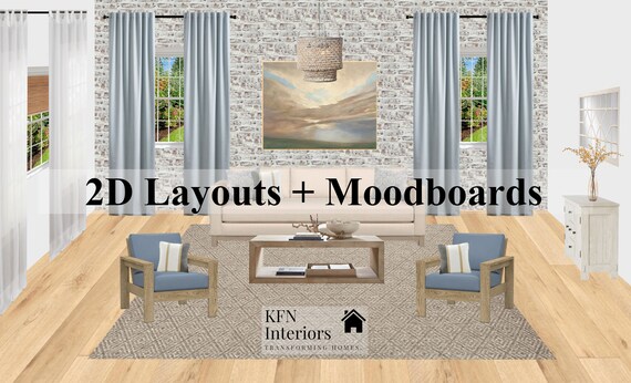 2D Layouts and Moodboards Interior Design Service - Etsy