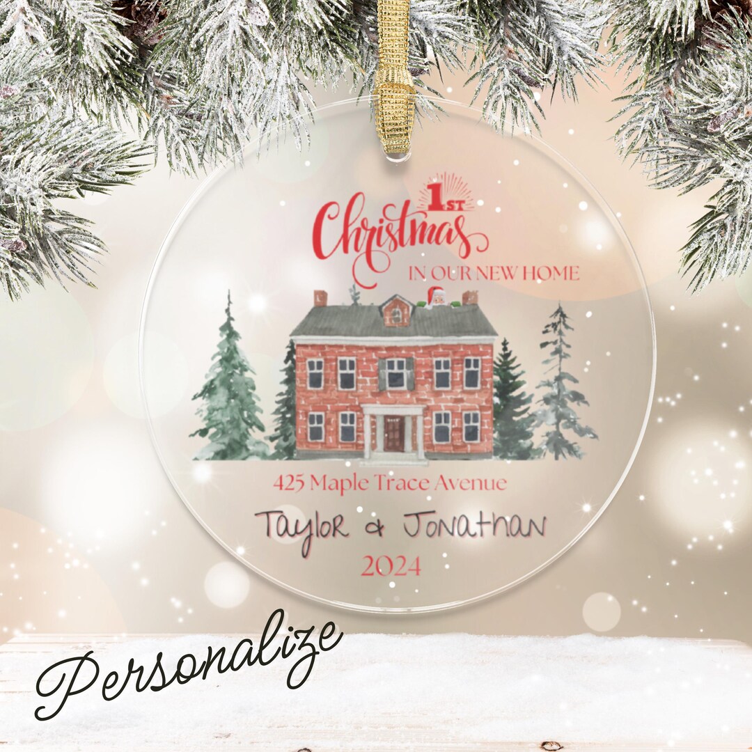 First Christmas New Home Ornament, Personalized Housewarming Gift ...