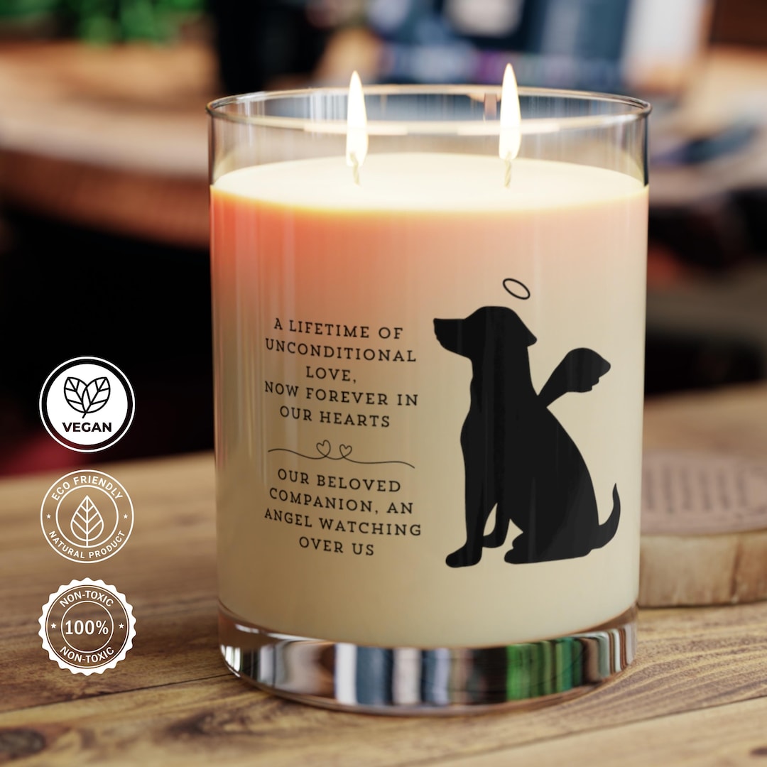 Loss of Dog Candle,dog Memorial Candle, Dog Sympathy Gift, Pet Loss ...