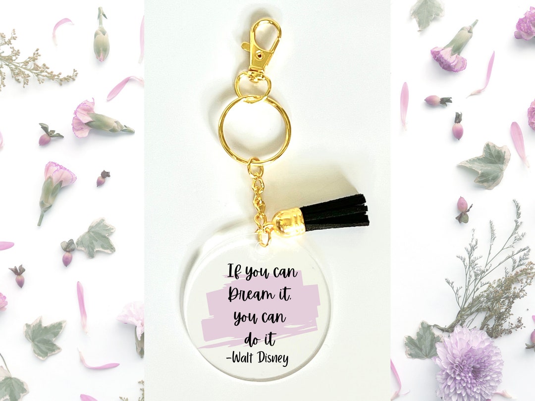 Acrylic Keychain, Cute Acrylic Round Keychain, Keychain Quotes, Acrylic ...