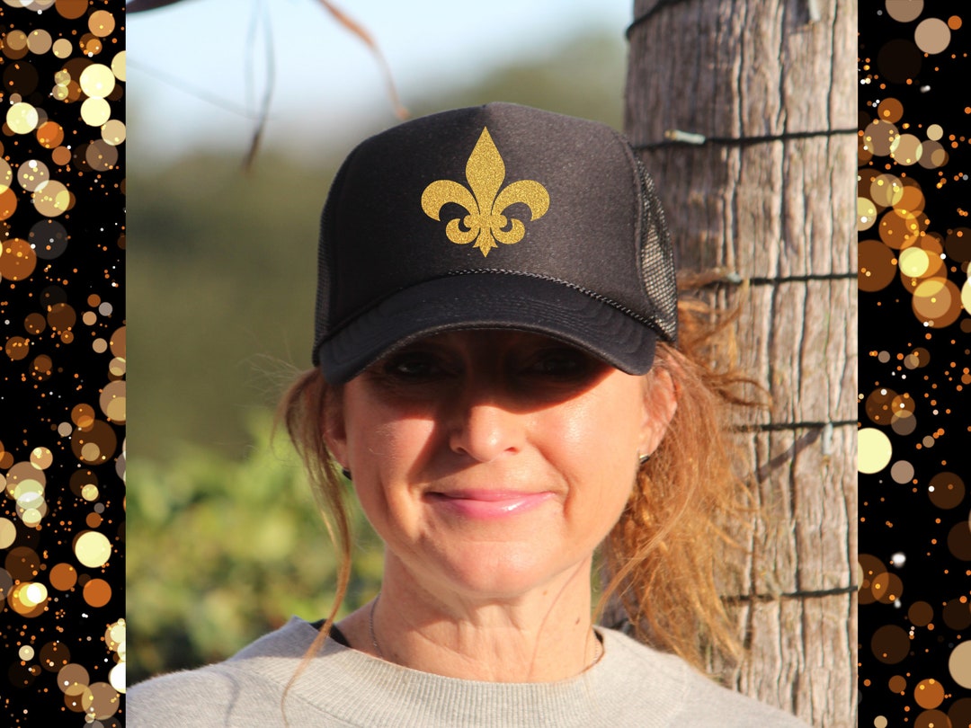 Customizable Gold Glitter Design Trucker Hat, Choose From Heart, Lips ...
