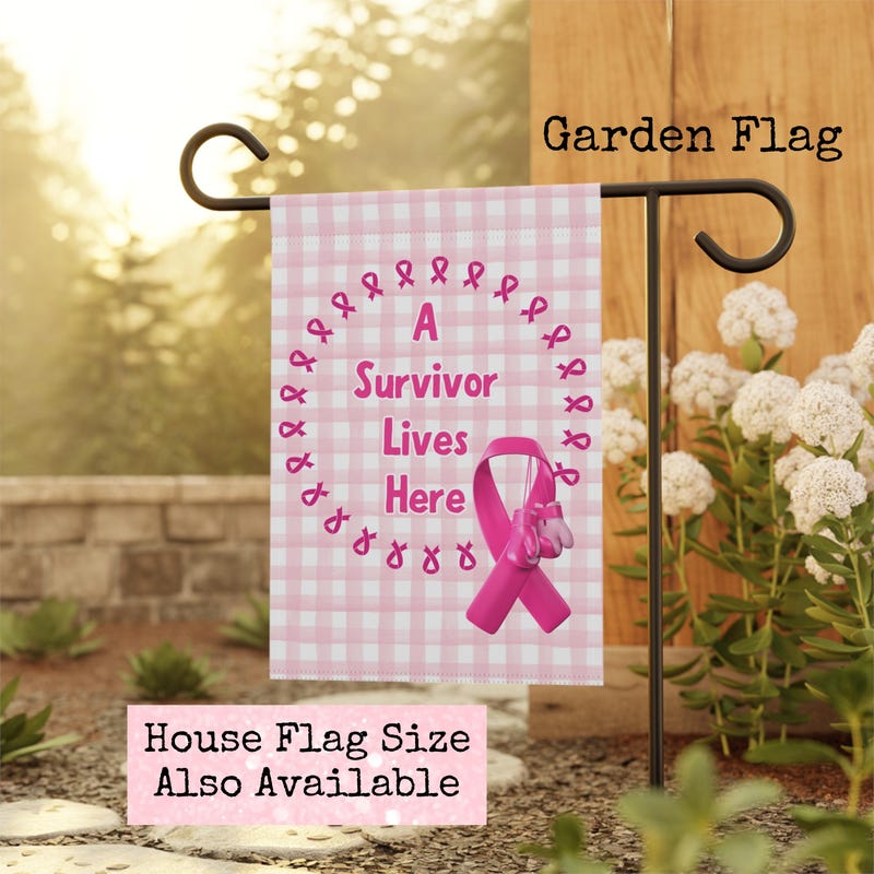 Breast Cancer Yard Flag - Etsy