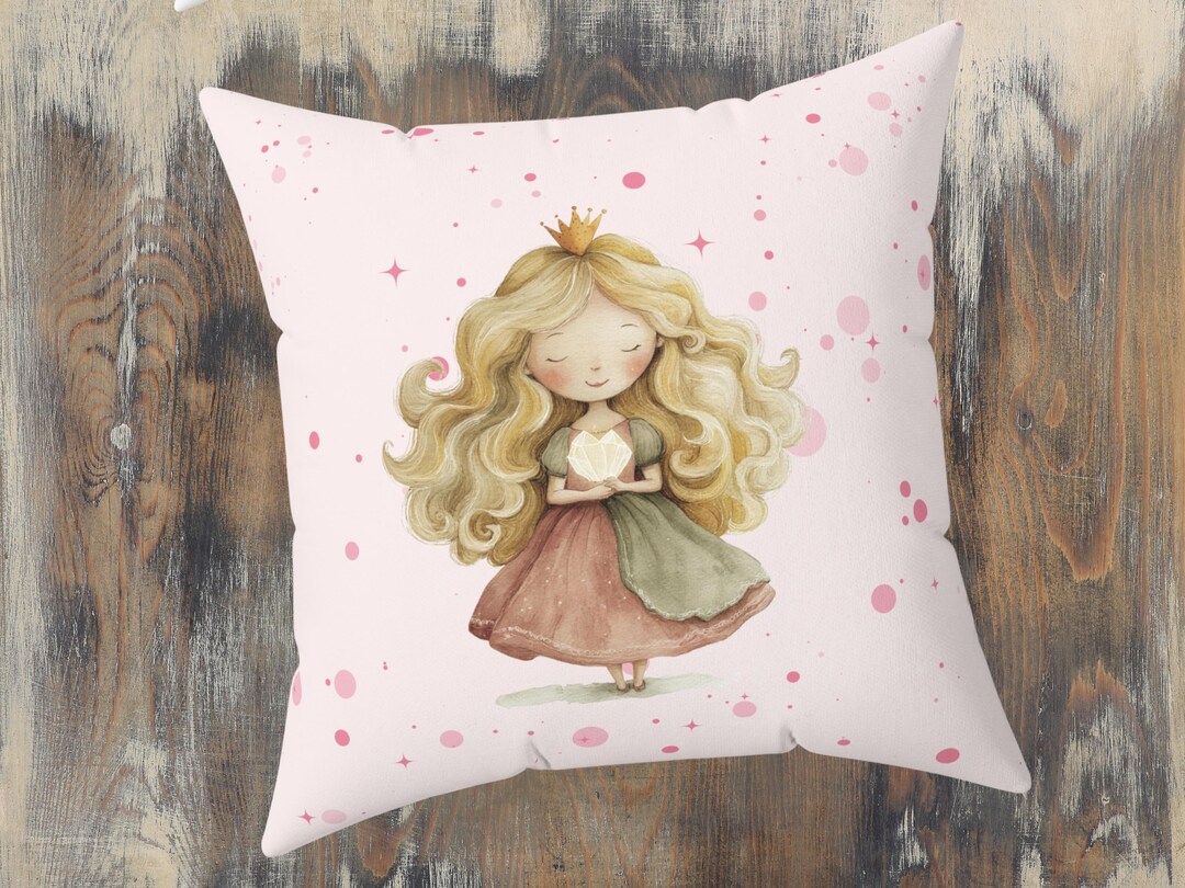 Fairy Princess Throw Pillow Girls' Room Decor, Pink Polka Dots, Gift ...