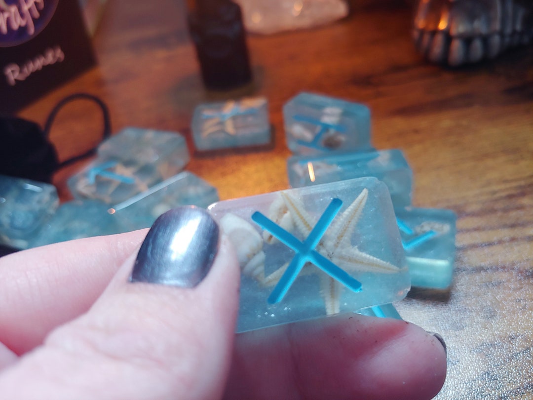 Glow in the Dark Seashell Runes - Etsy