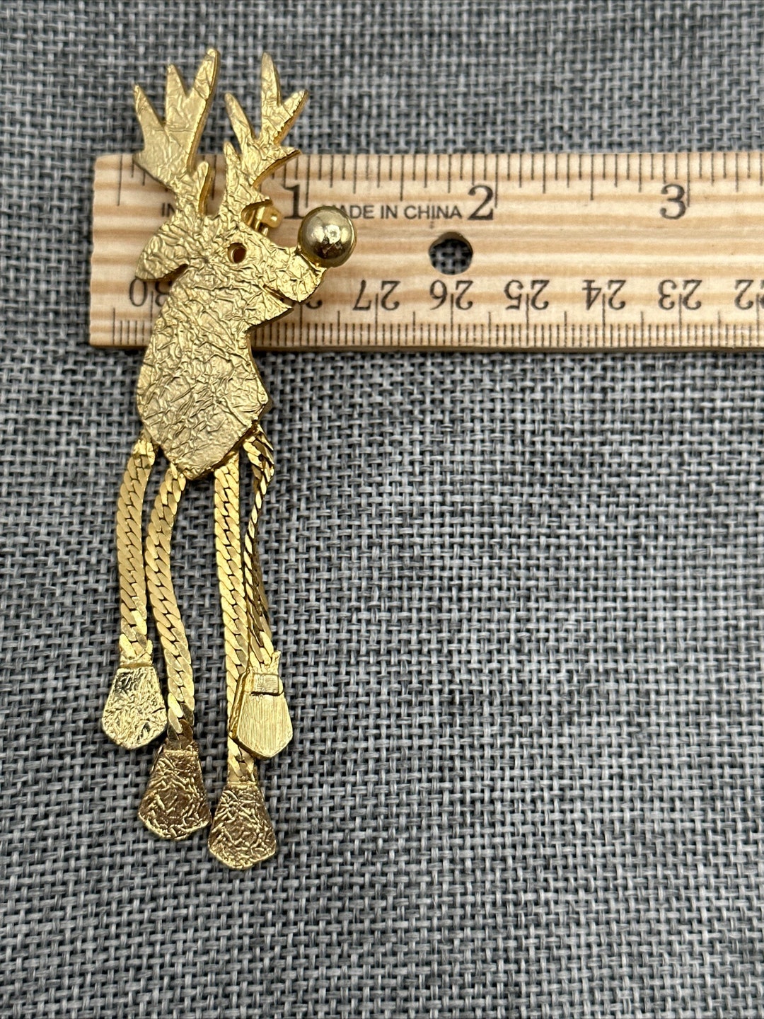 Vintage RARE Herringbone Ultra Craft Rudolph Brooch Pin 31 - Etsy