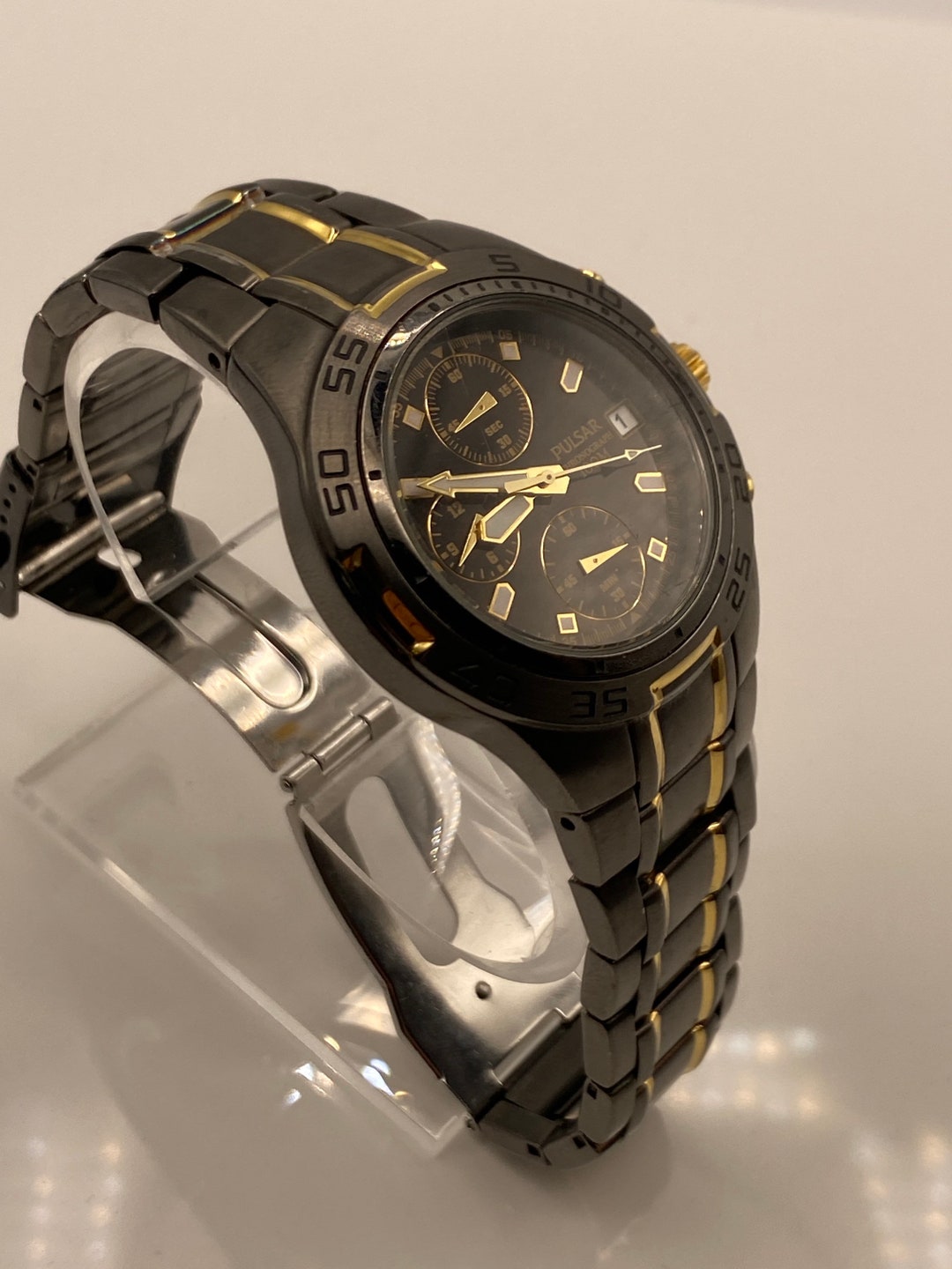 Beautiful Rare Vintage Pulsar by Seiko Chronograph Dive Watch in Great ...