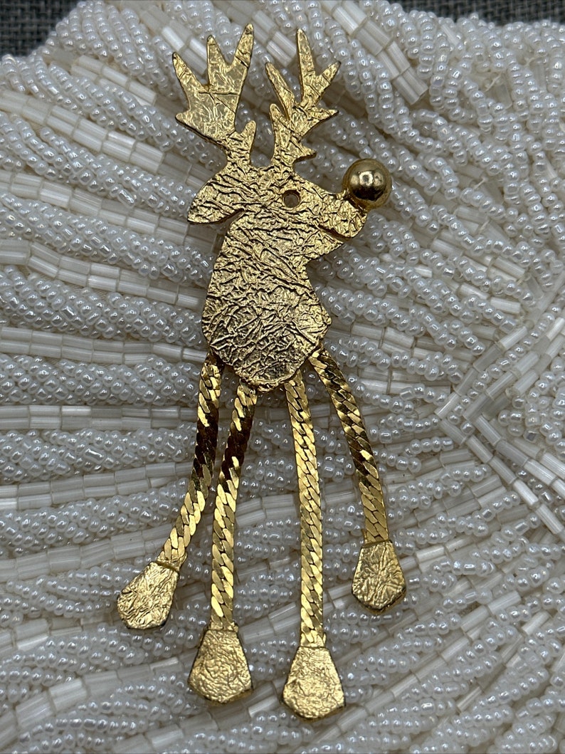 Vintage RARE Herringbone Ultra Craft Rudolph Brooch Pin #31 - Etsy