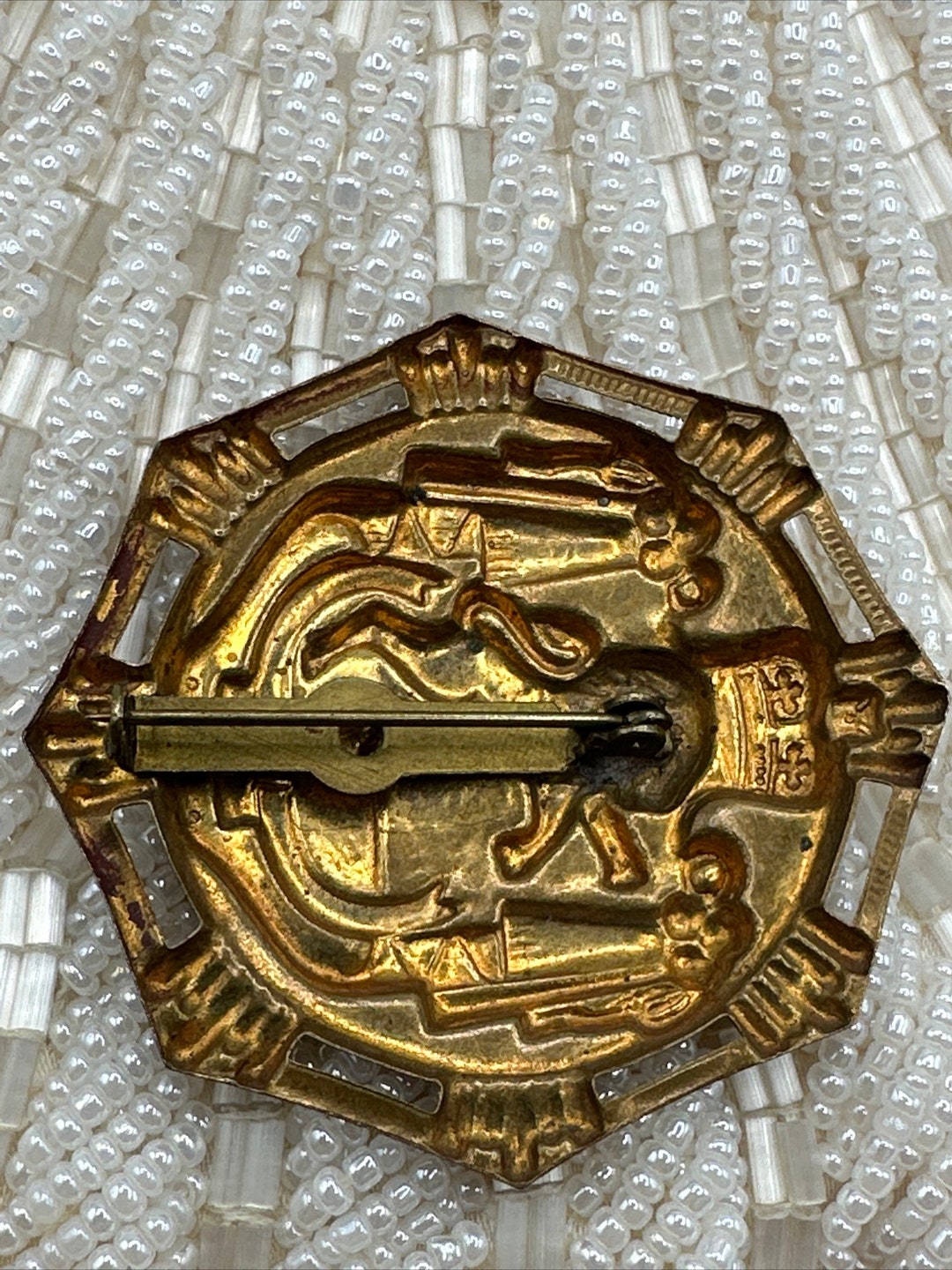 Lion Shield Brooch, 1950's 1960's Vintage Heraldic Lion Crest Crown ...