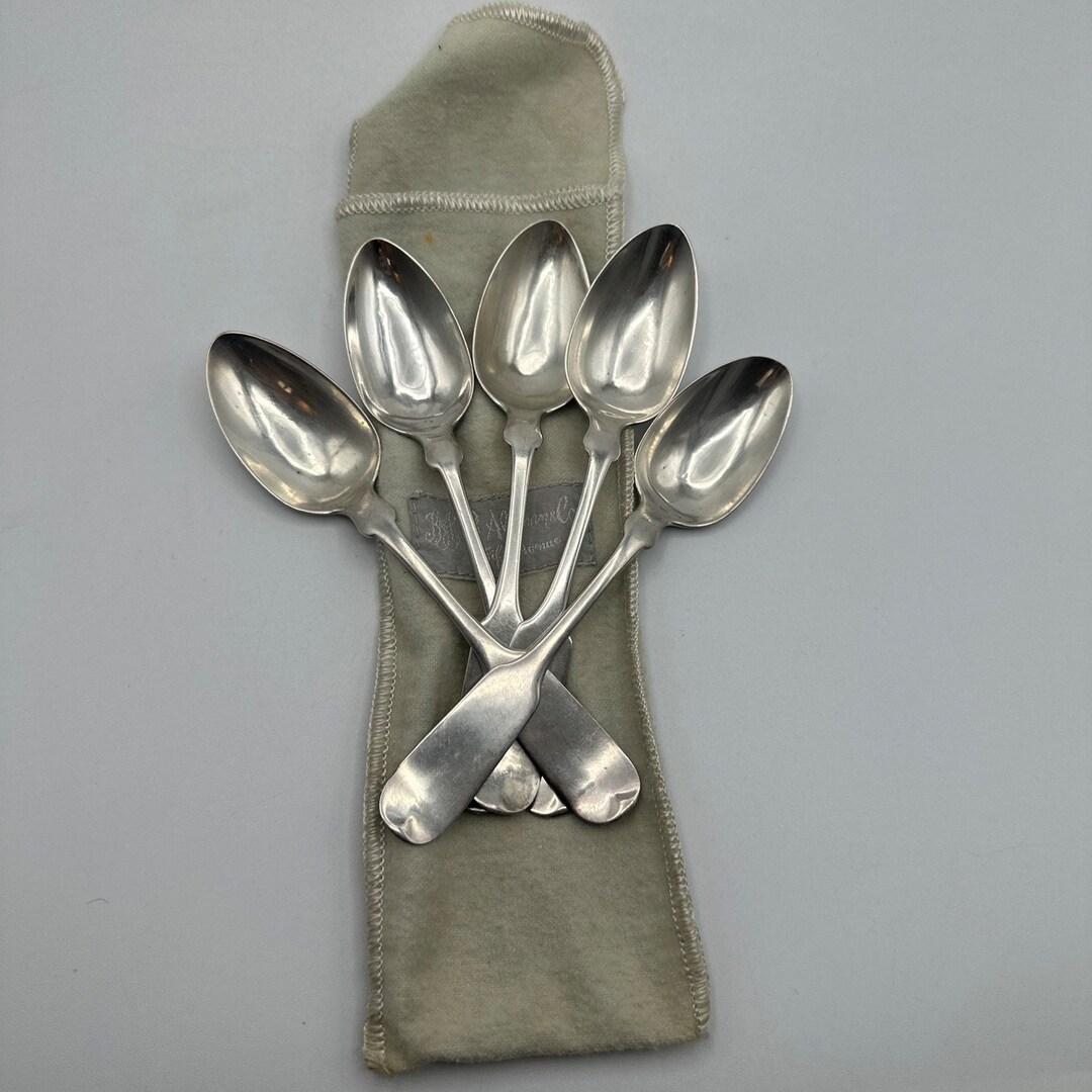 Antique 1890’s Wm D Briggs Coin Silver Serving Spoon Fiddle Pattern ...