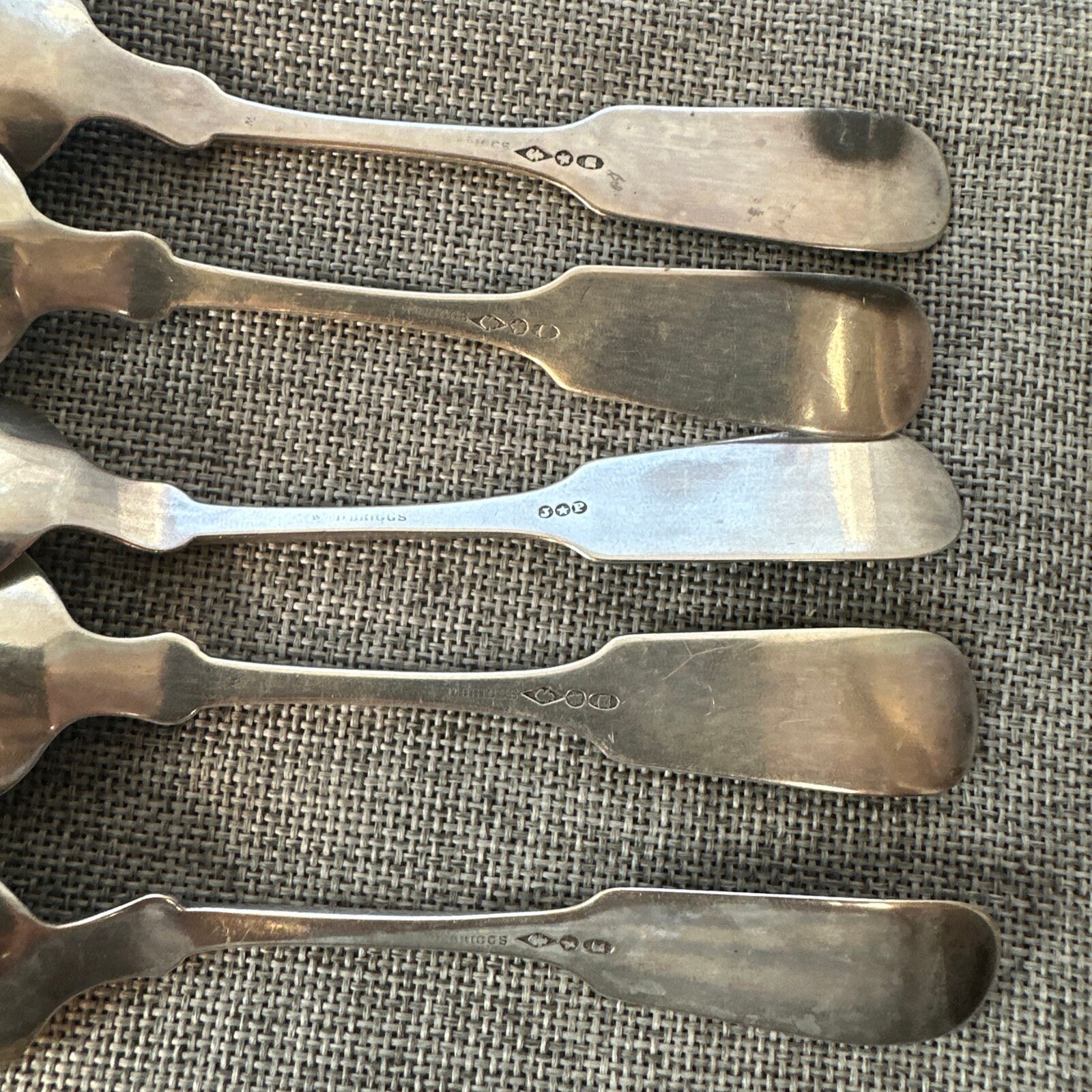 Antique 1890’s Wm D Briggs Coin Silver Serving Spoon Fiddle Pattern ...