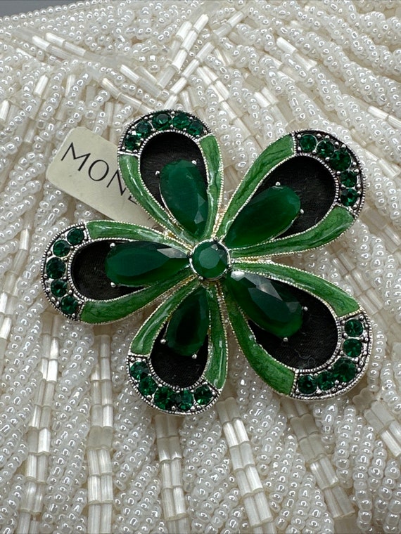 monet vintage green flower - Gem