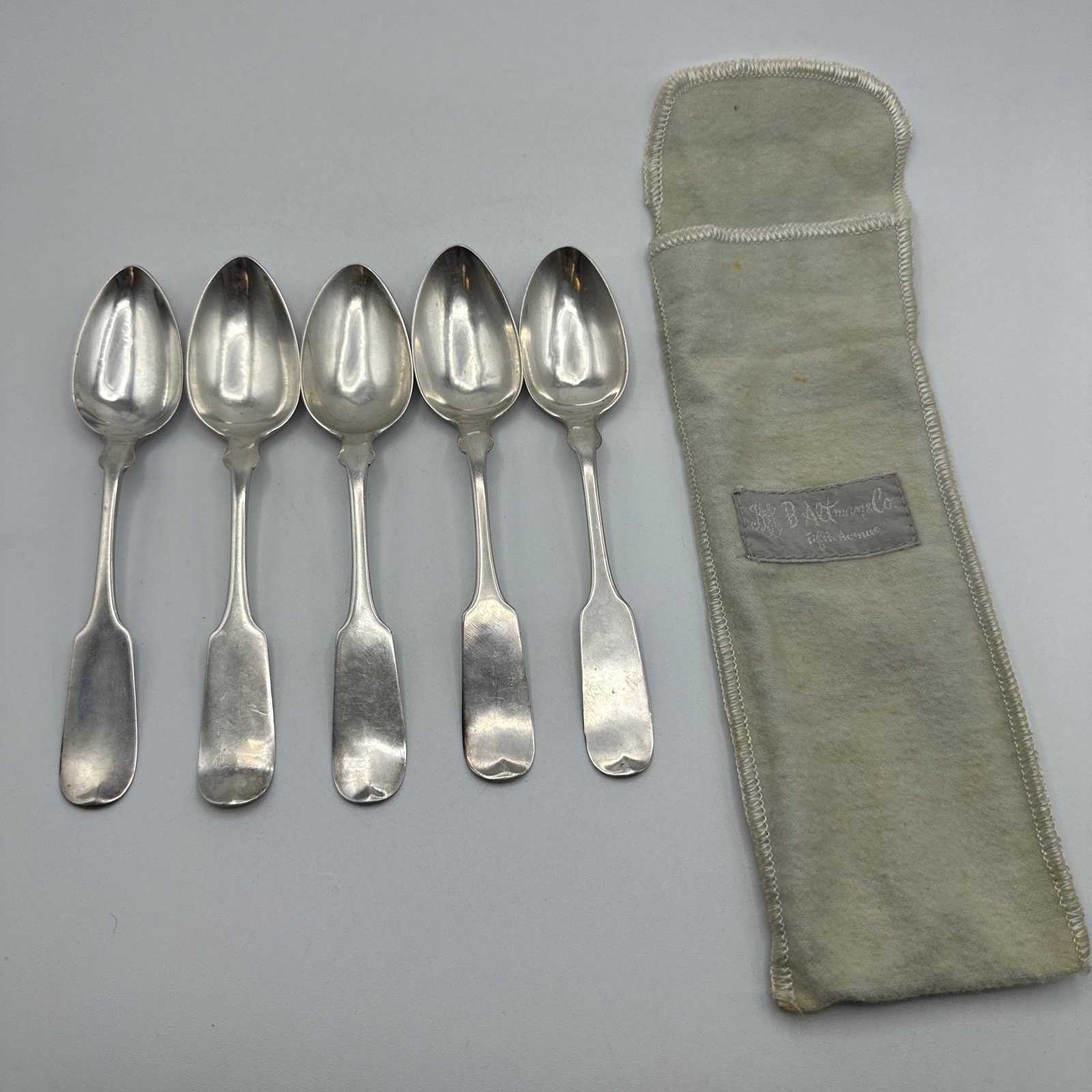 Antique 1890’s Wm D Briggs Coin Silver Serving Spoon Fiddle Pattern ...