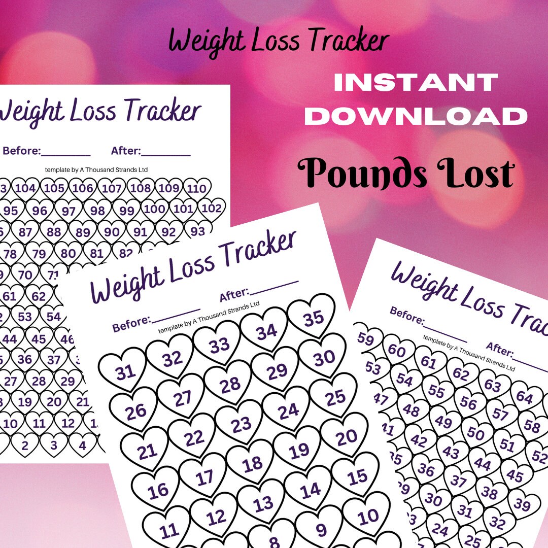 35 Lbs Weight Loss Tracker, Printable *INSTANT DOWNLOAD* - Etsy