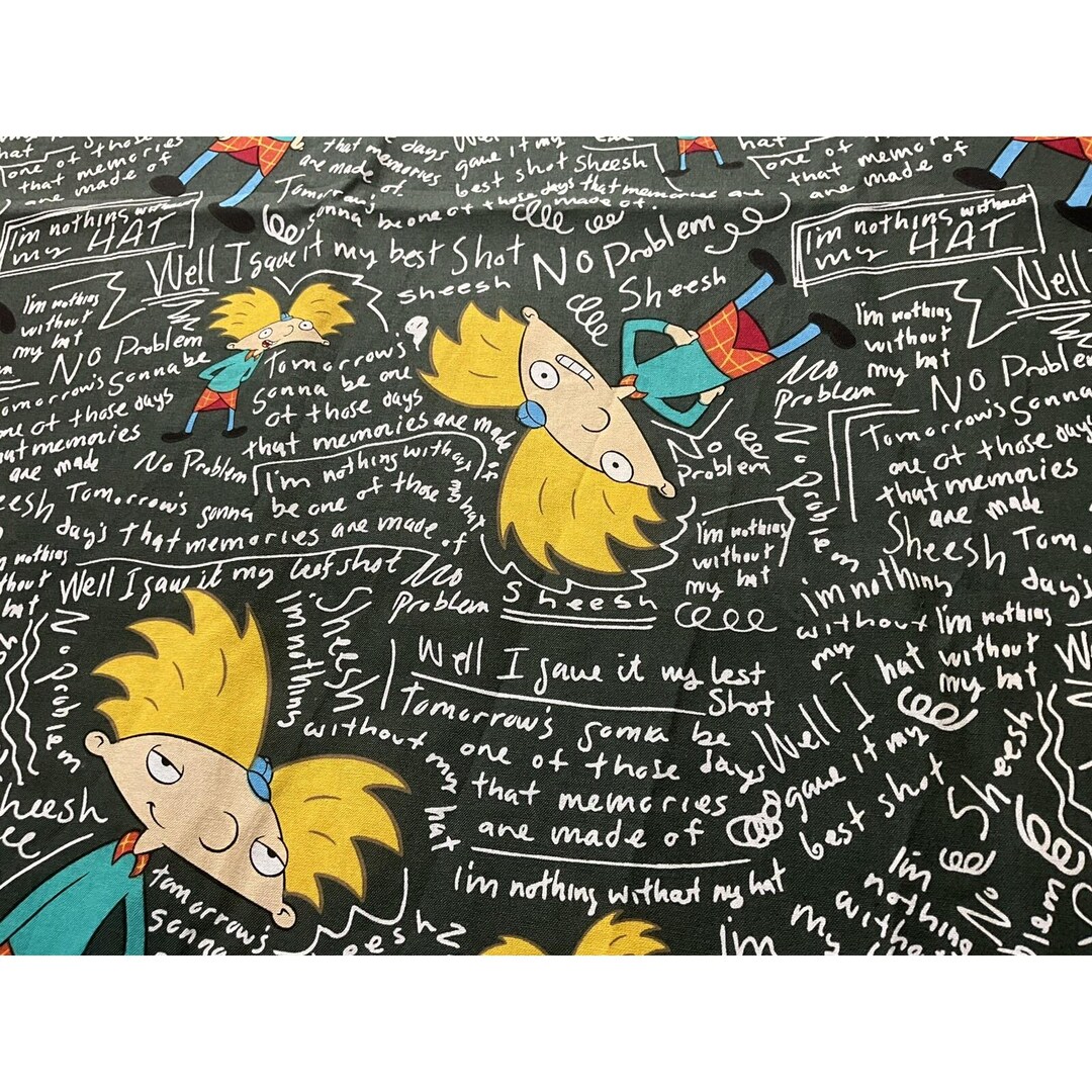 Cotton Fabric Arnolds Chalkboard Thoughts CP62454 Viacom International ...
