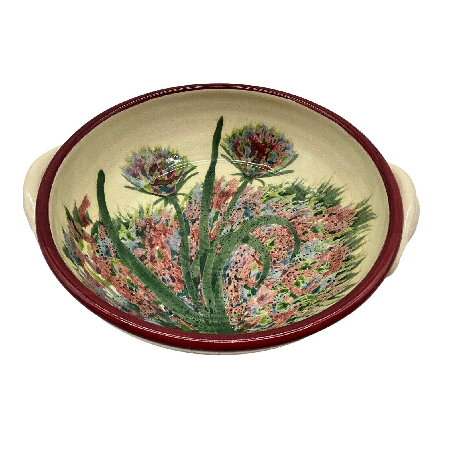 Moonfire Pottery Hand Crafted Bowl With Applied Handles - Etsy