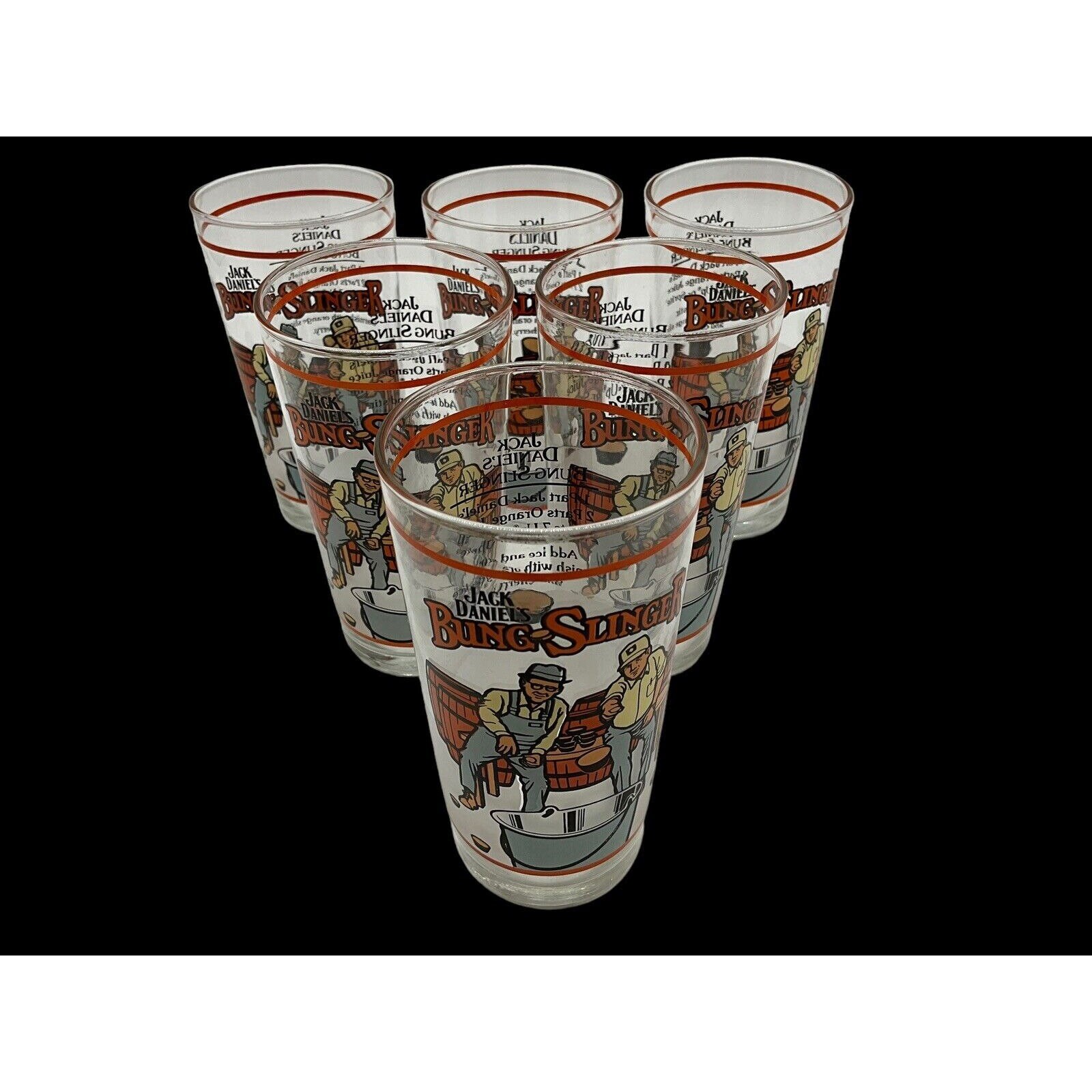 Jack Daniels Bung Slinger Glass With Recipe Vintage Collectible Barware ...