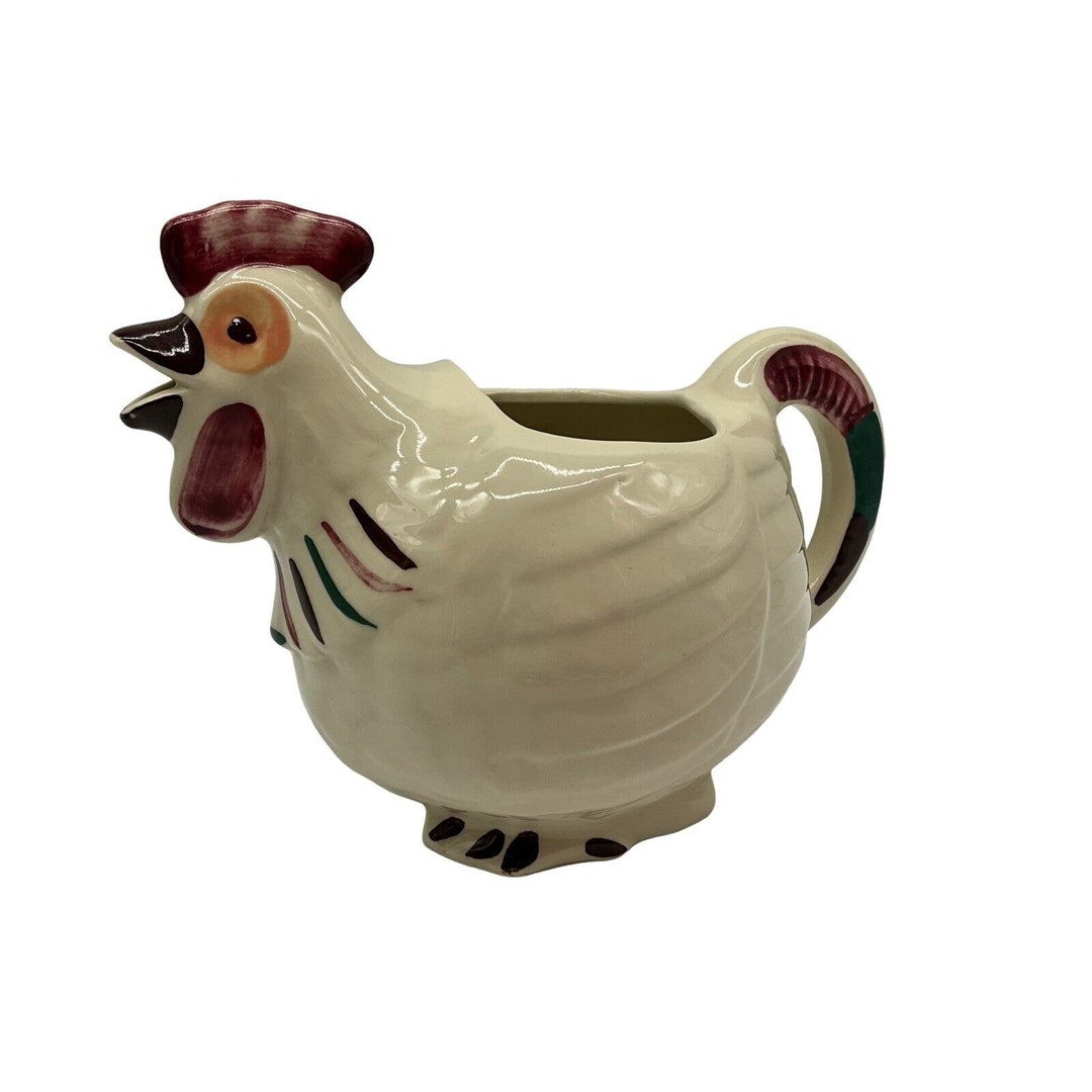 Vintage Shawnee Chanticleer Figural Chicken Pitcher MCM Collectible ...
