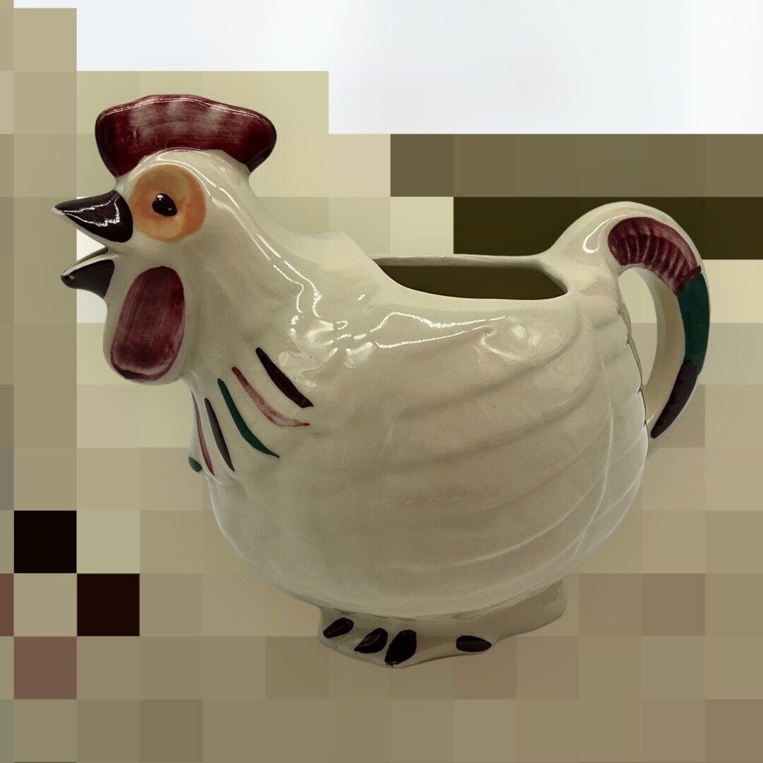 Vintage Shawnee Chanticleer Figural Chicken Pitcher MCM Collectible ...