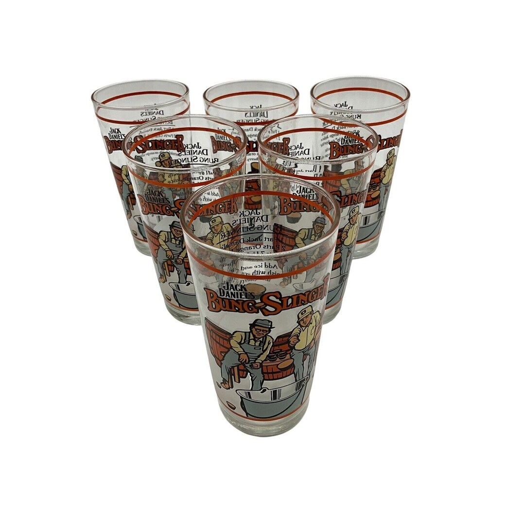 Jack Daniels Bung Slinger Glass With Recipe Vintage Collectible Barware ...