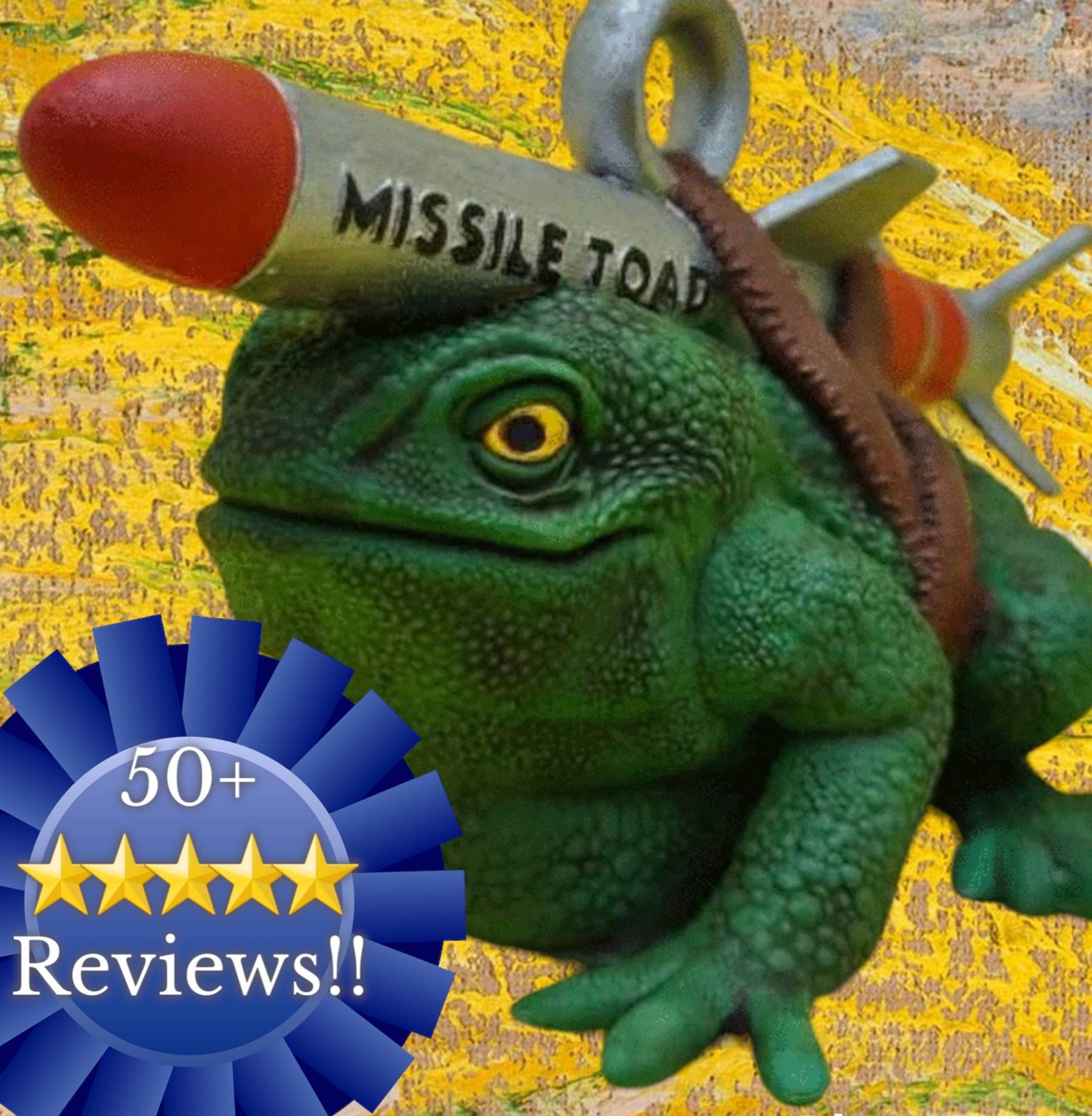 Painted Missile Toad - Etsy UK