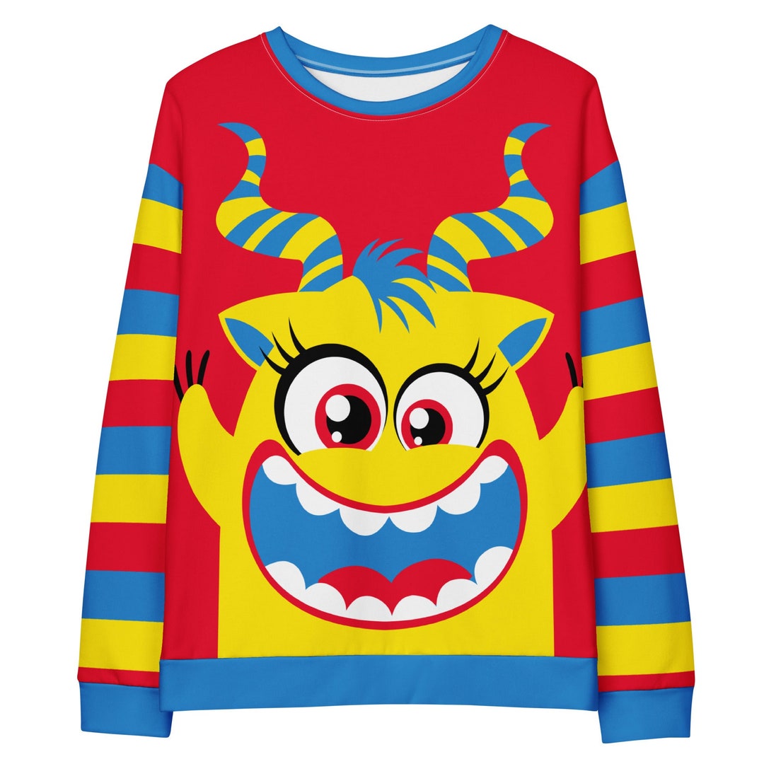 Cute Kidcore Aesthetic Mood Monster All Over Print Sweatshirt: Hyper ...