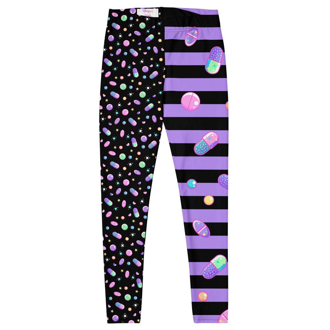 Kawaii Pastel Menhera Medication Management Leggings, Kawaii Leggings ...