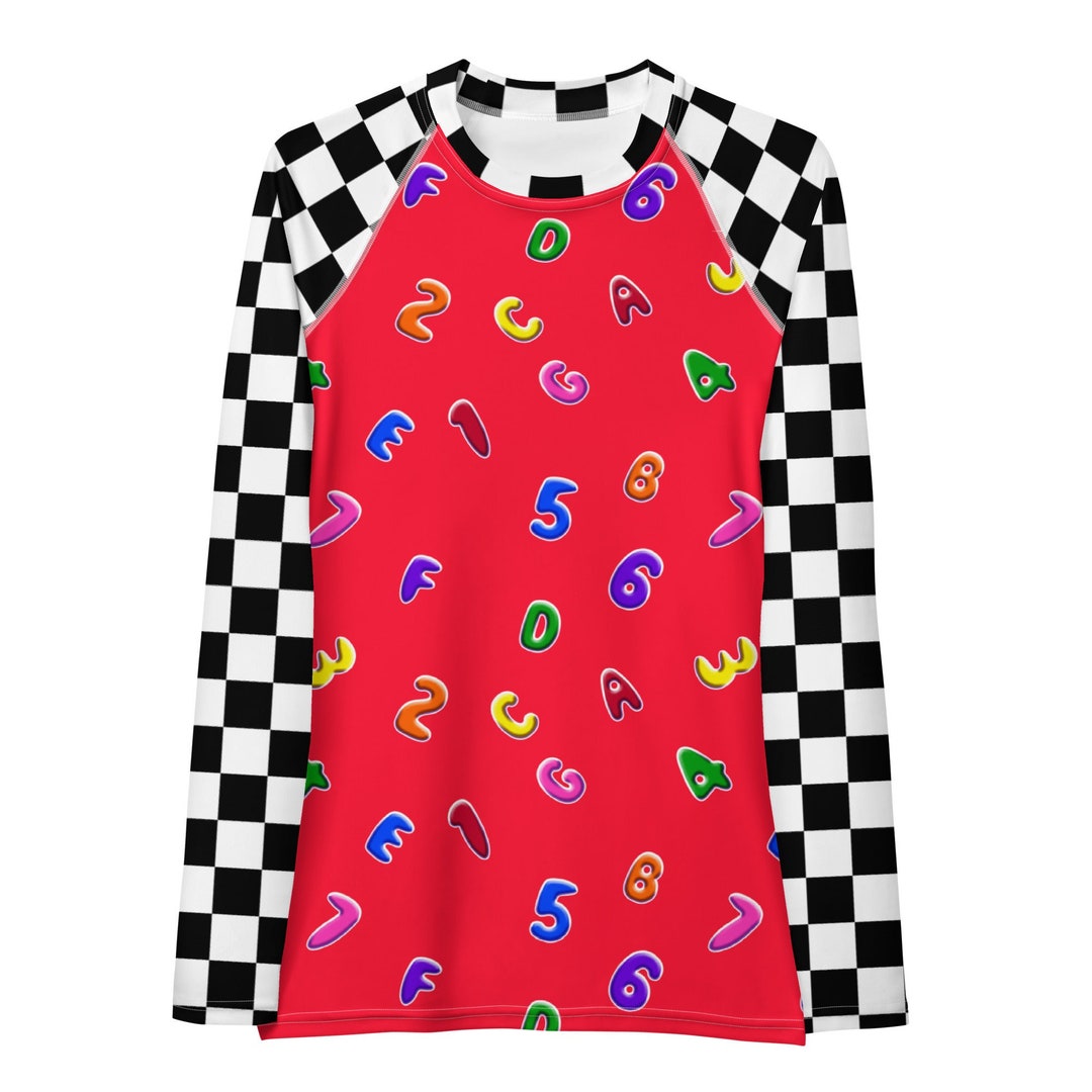 Cute Kidcore Aesthetic Alphabet Letters, Numbers, and Checkers All Over ...