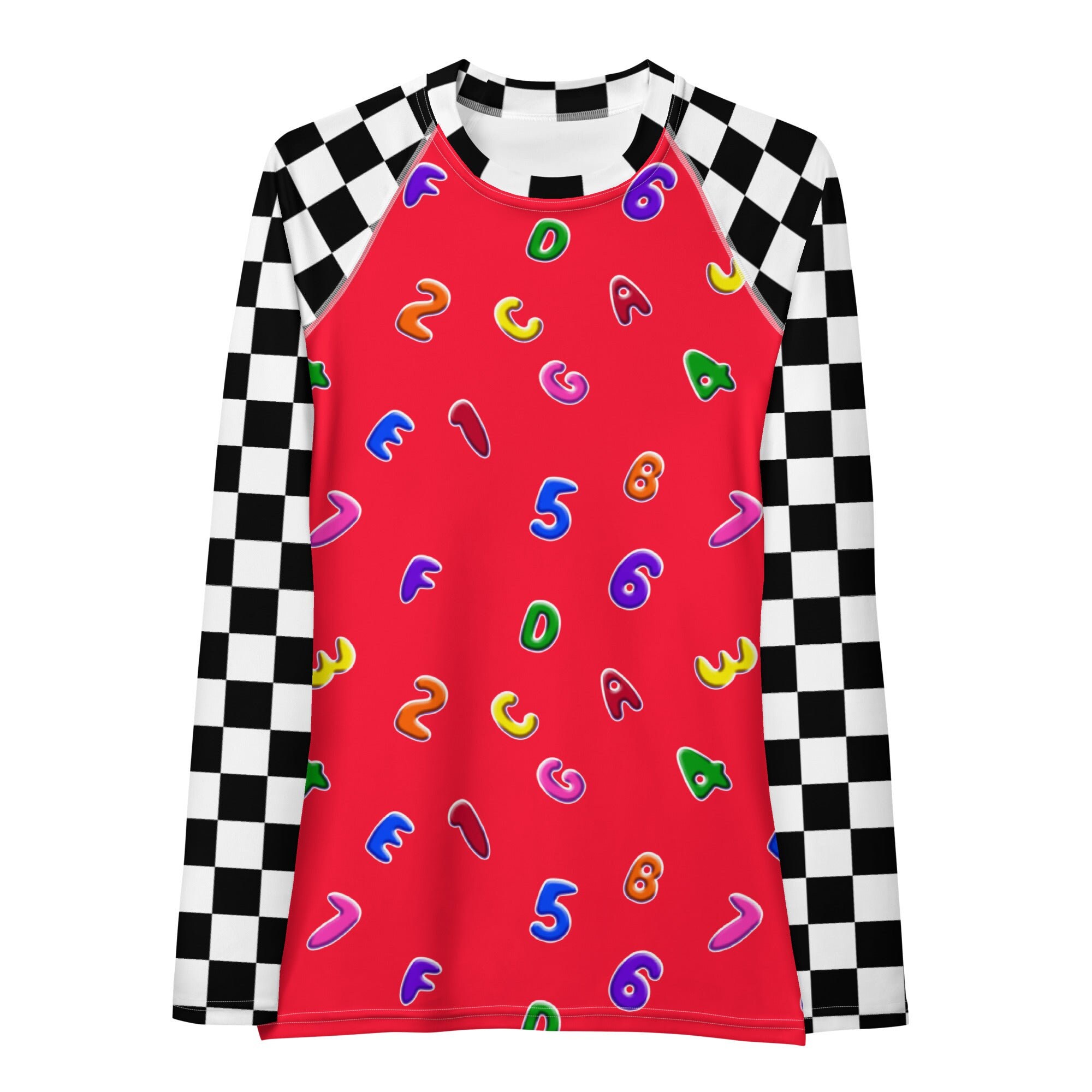 Cute Kidcore Aesthetic Alphabet Letters, Numbers, and Checkers All Over ...