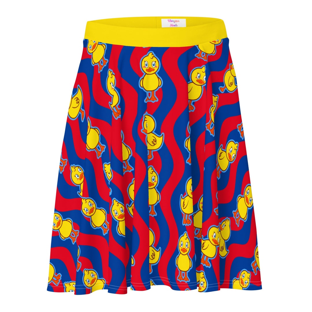 Cute Kidcore Aesthetic Primary Colors Little Ducky Skirt, Kidcore Skirt ...