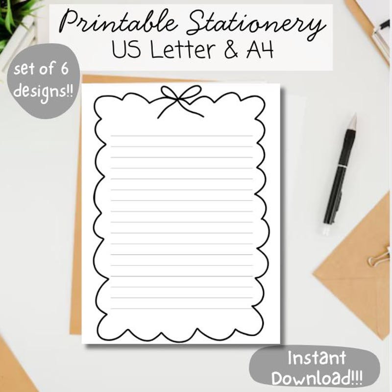 Printable Stationary Cute - Etsy