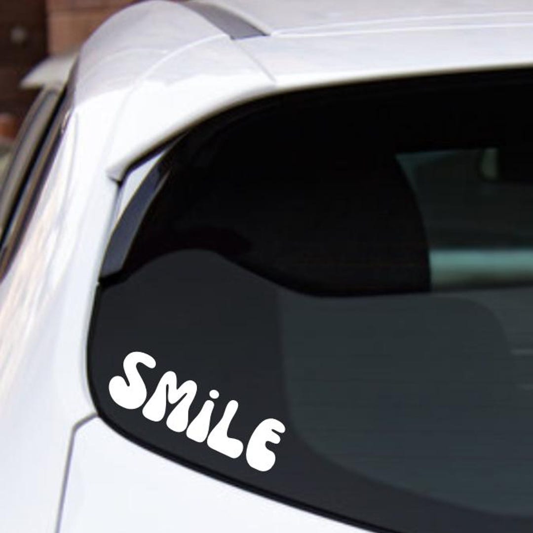Smile Vinyl Decal, Smile Decal, Smile Decal Sticker, Retro Decal, Car ...