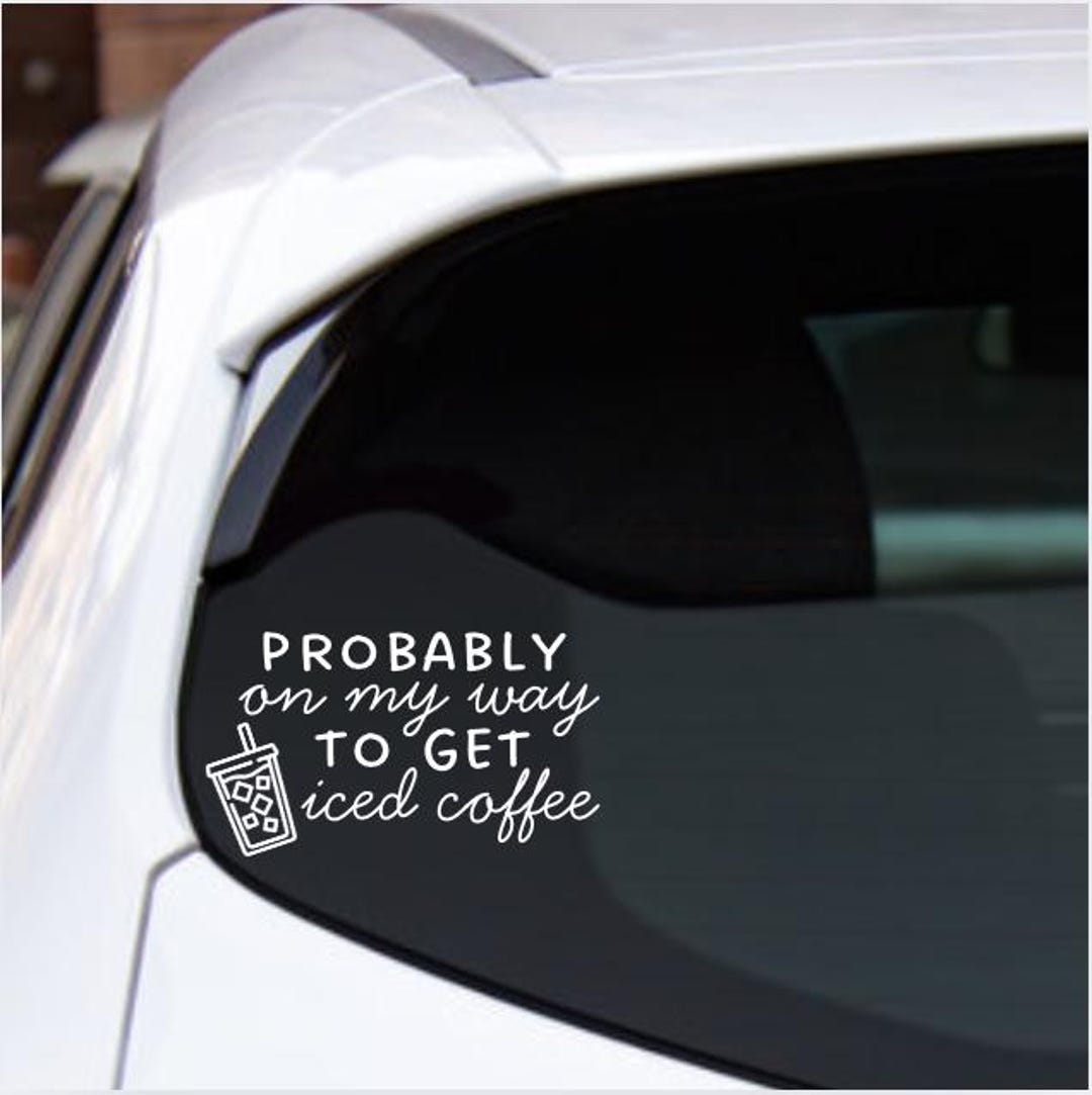Iced Coffee Decal, Trendy Vinyl Sticker, Car Bumper, Laptop - Etsy