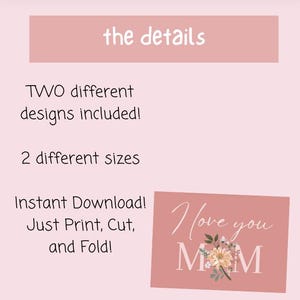 Mother's Day Card, Printable Mother's Day Card, I Love You Mom Card ...