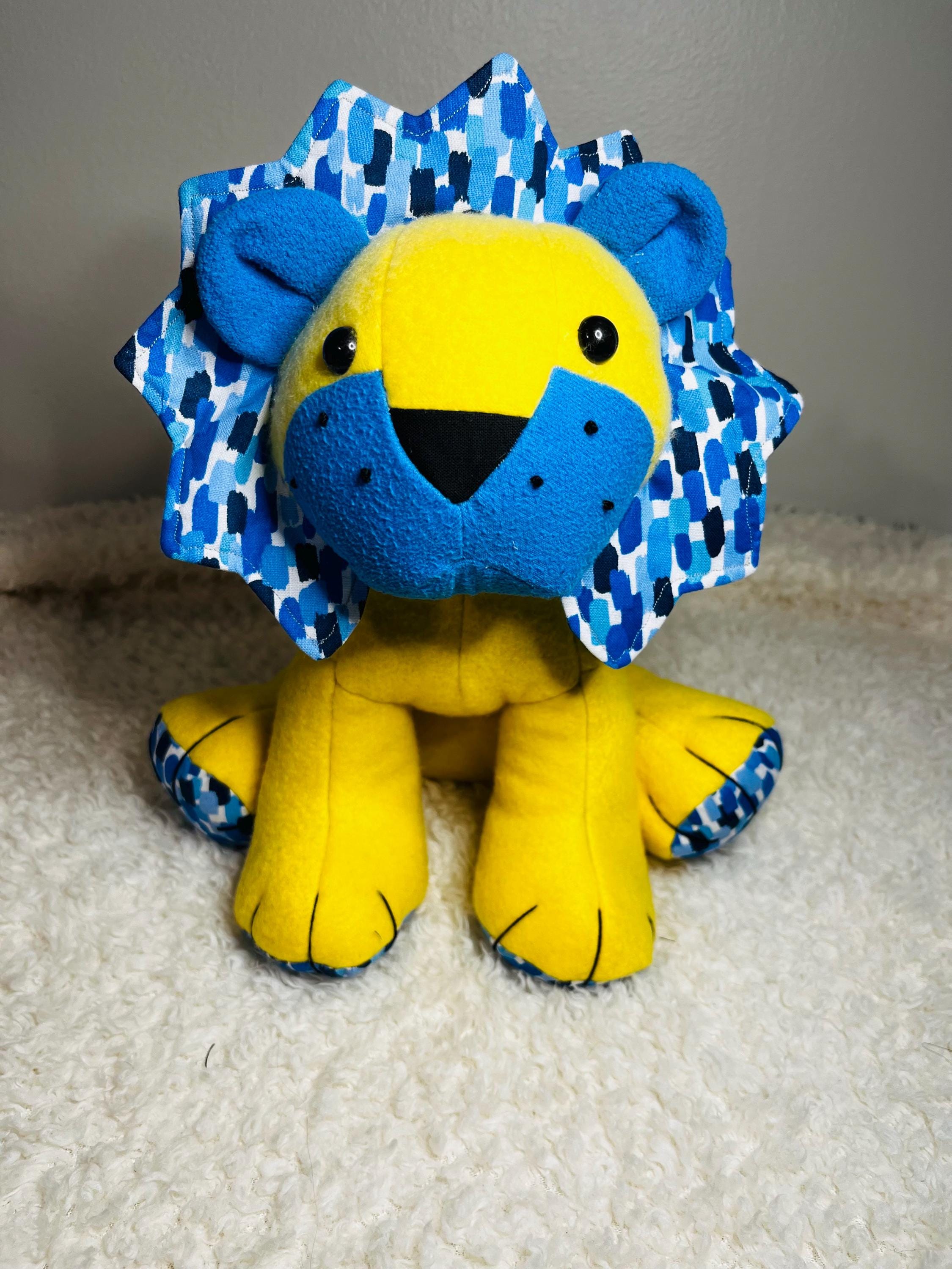 Memory Lion Larry Lion Toy (funky Friends Factory Pattern) - Etsy