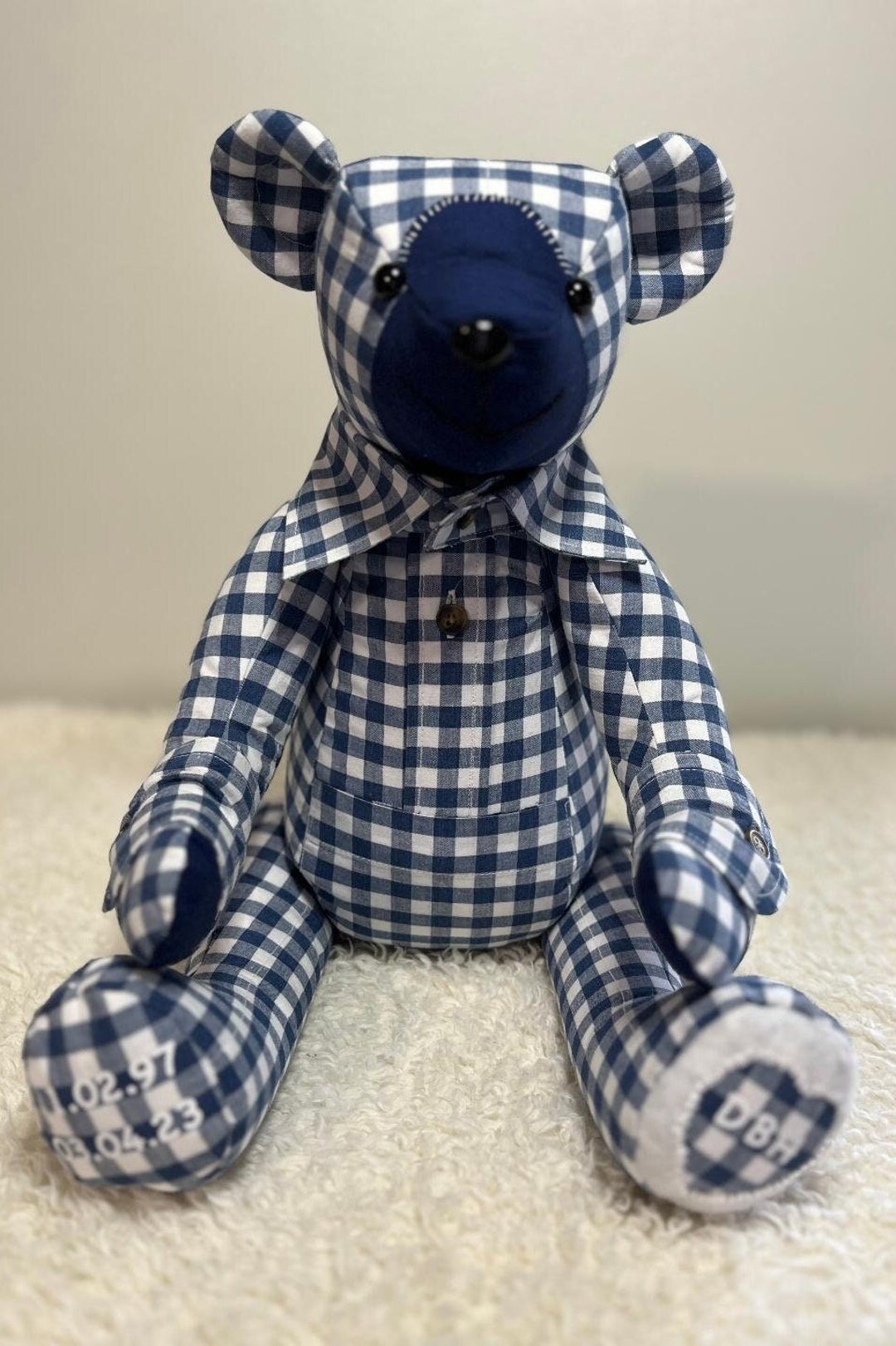 Memory Bear 18" Joint Memory Bear Made With Loved and Care (pattern ...