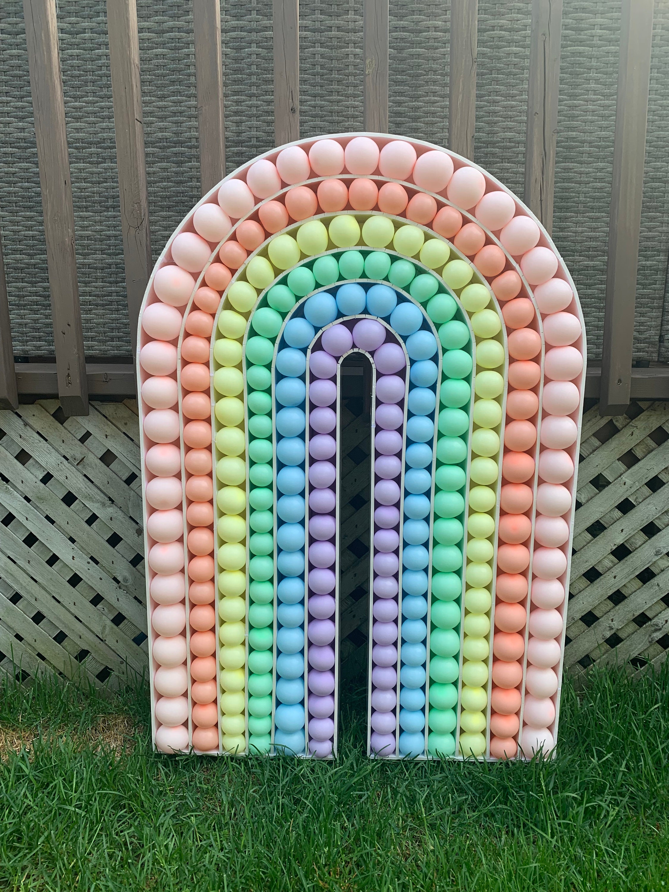 Rainbow Mosaic Template, Rainbow Props, Balloon Mosaic, Rainbow Balloon ...