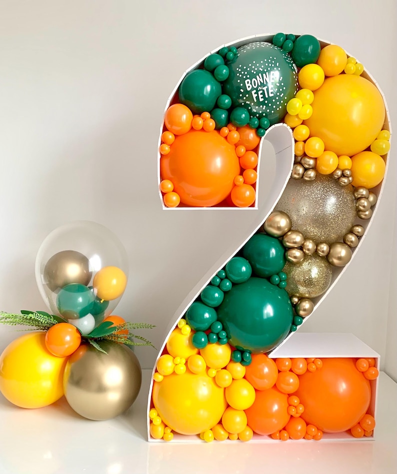 Number 2, Mosaic Numbers, Number One, Mosaic Balloons, 1ft, 2ft, 3ft ...