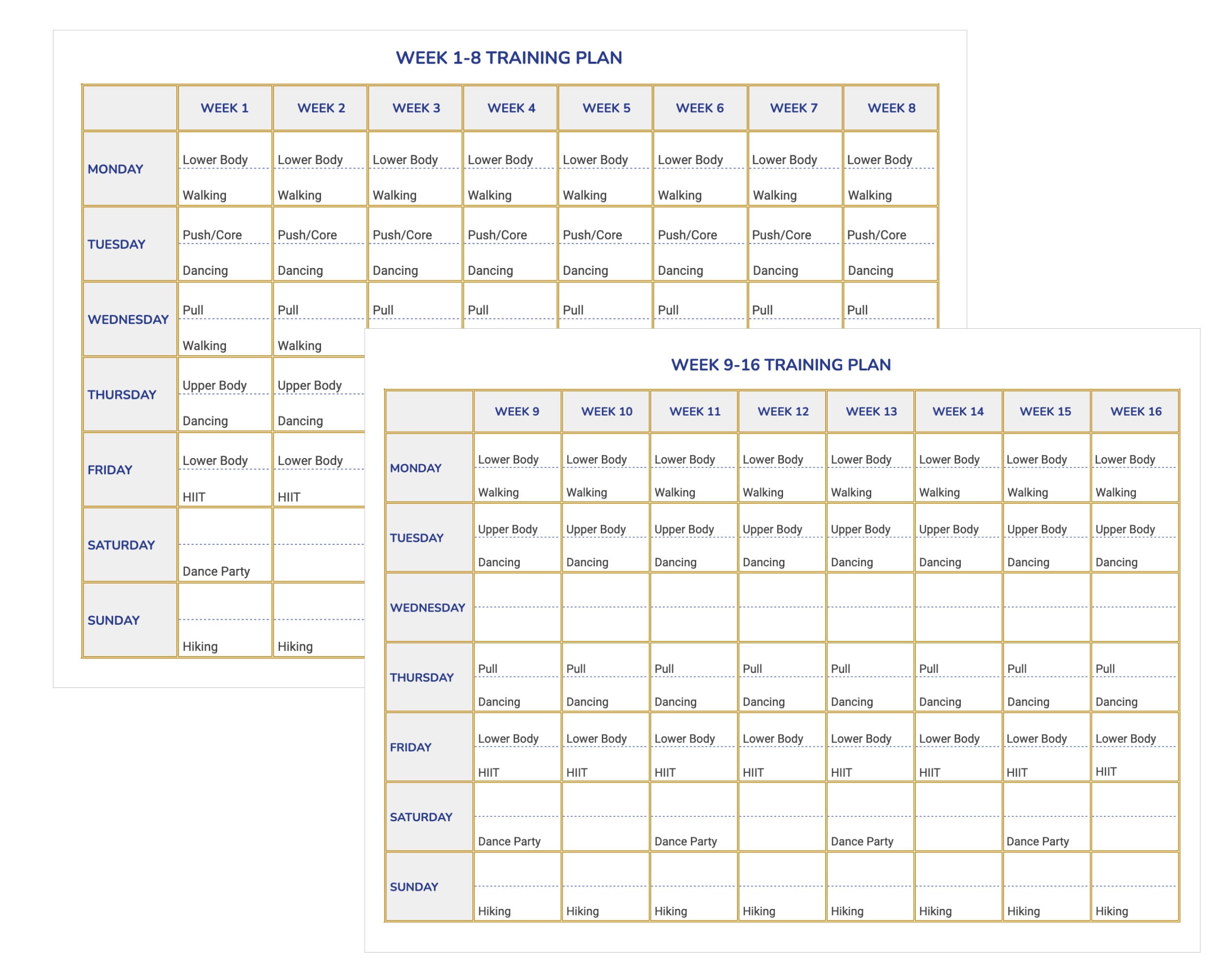 Thinner Leaner Stronger Program Workout Spreadsheet, Progressive ...