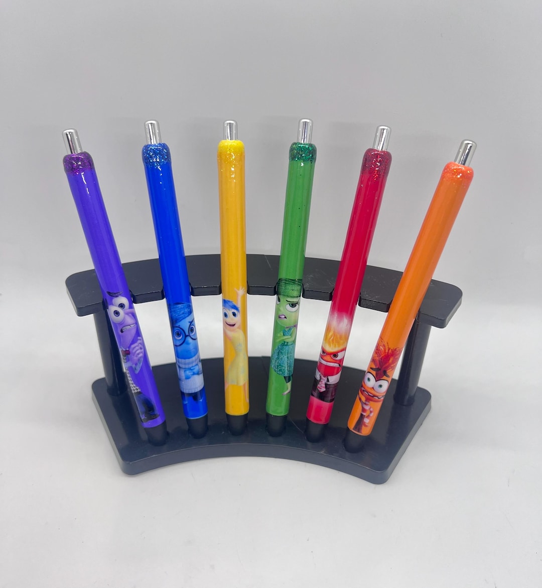 Personalized Emotions Resin Pen: Inside Out Inspired, Handmade Glitter ...