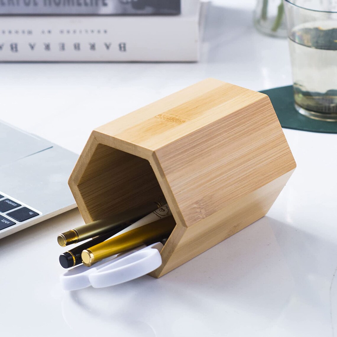 Wooden Pen Holder Geometric Pen Holder Pencil Cup Holder - Etsy Canada
